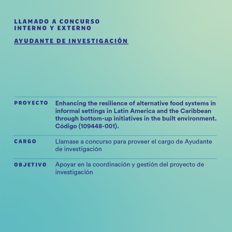 FARCODI - Llamado a Concurso Interno y Externo Ayudante de Investigación